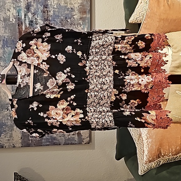 ODDY | Tops | 253 Oddy Mixed Print Tiered Top | Poshmark